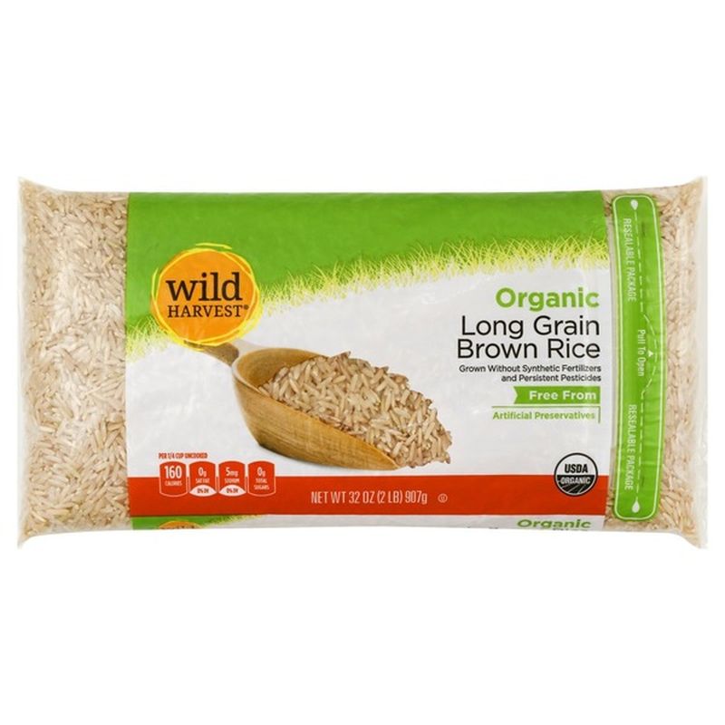 Wild Harvest Brown Rice, Organic, Long Grain (32 oz) - Instacart
