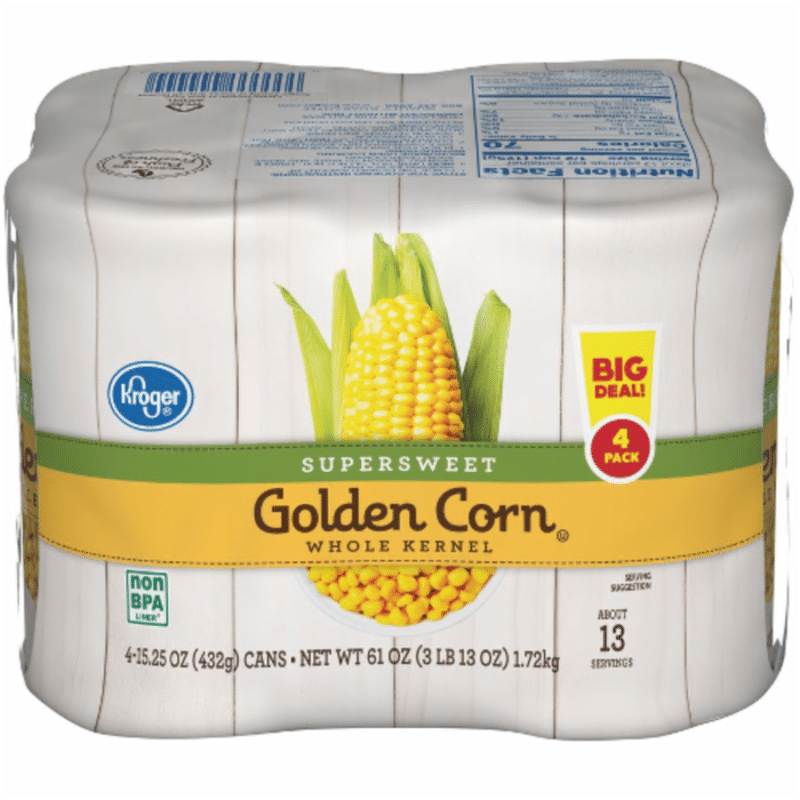 Kroger Supersweet Golden Corn Whole Kernel (4 ct) - Instacart