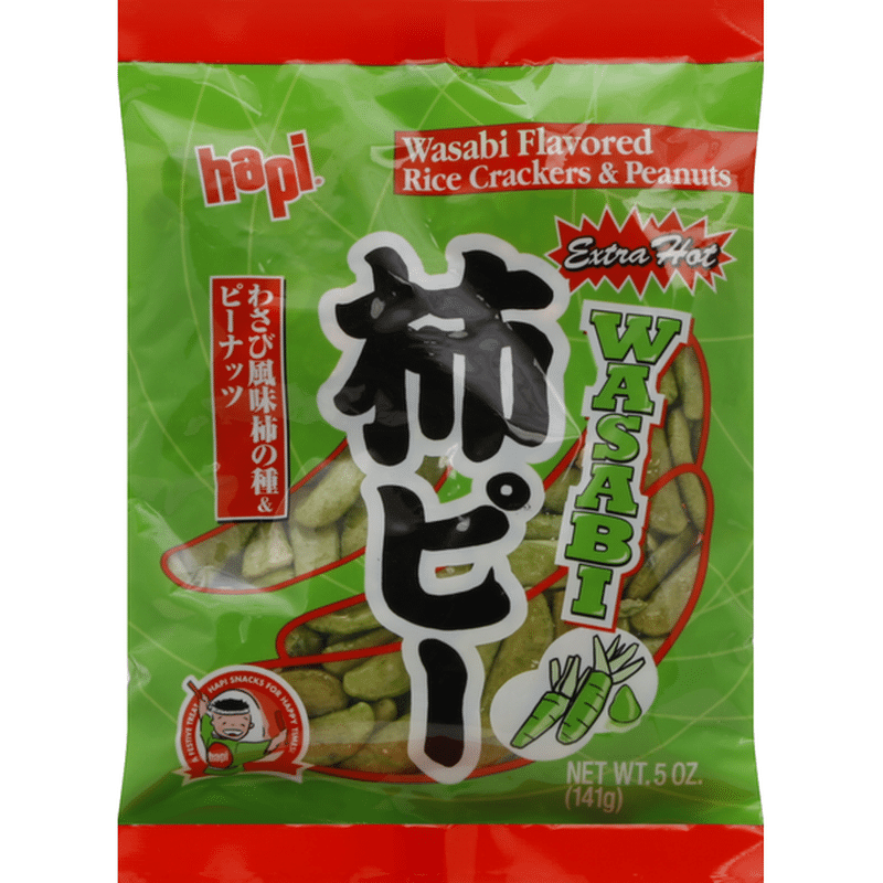 Hapi Rice Crackers & Peanuts, Wasabi Flavored, Extra Hot (5 oz) - Instacart
