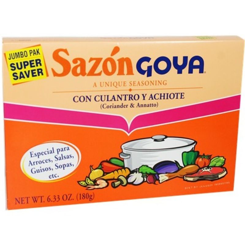 Sazon Goya Culantro & Achiote Coriander & Annatto Seasoning (6.33 oz ...