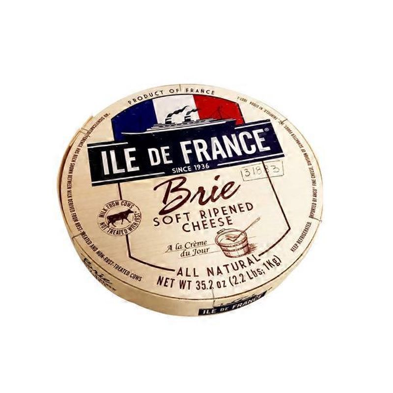 Ile de France Brie Soft Ripened Cheese (35.2 oz) - Instacart