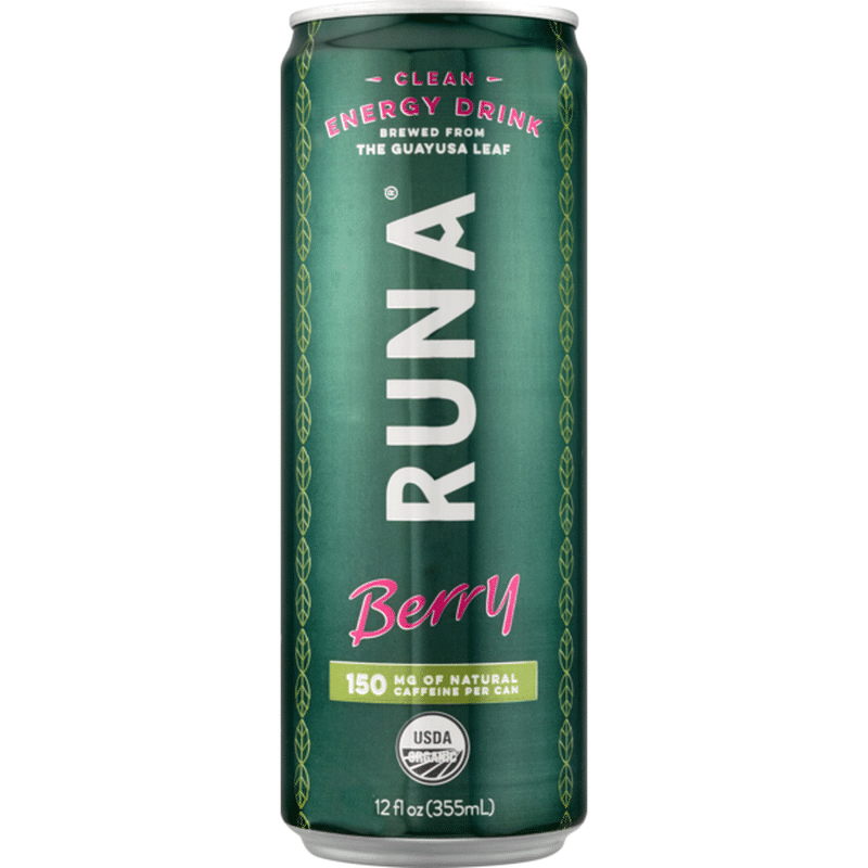 Runa Organic Clean Energy Drink, Berry (12 fluid-oz) - Instacart