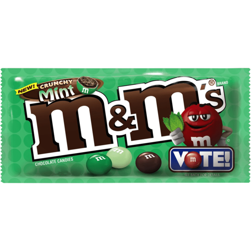 M&M's Crunchy Mint Singles Flavor Vote 1.35 Ounce (1.35 oz) - Instacart