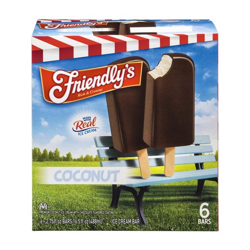 Friendly's Coconut Ice Cream Bars (2.75 fl oz) - Instacart