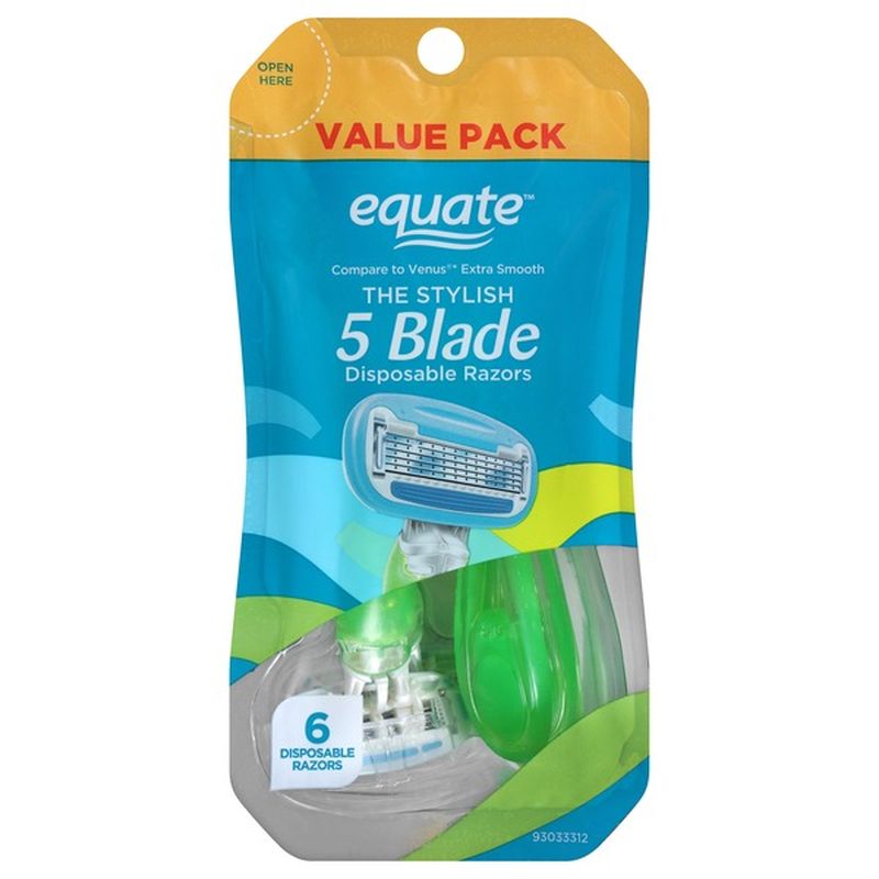 Equate Women's 5-Blade Disposable Razor (6 ct) Delivery or Pickup Near ...