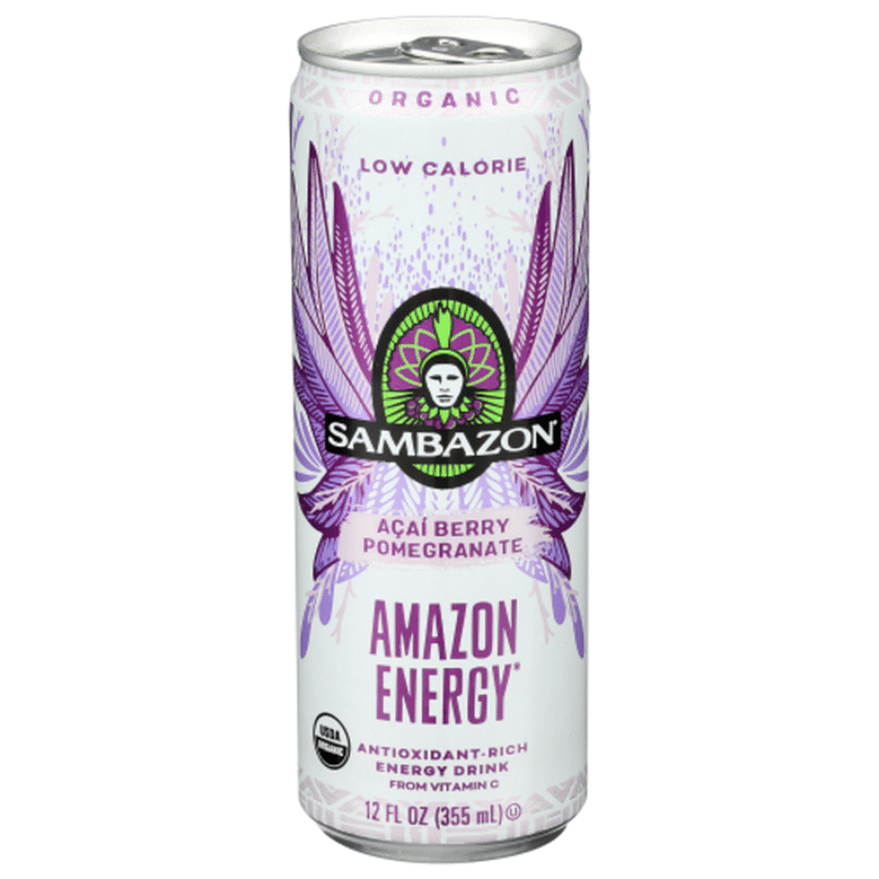 Sambazon Energy Drink, Low Calorie, Acai Berry Pomegranate (12 fl oz ...