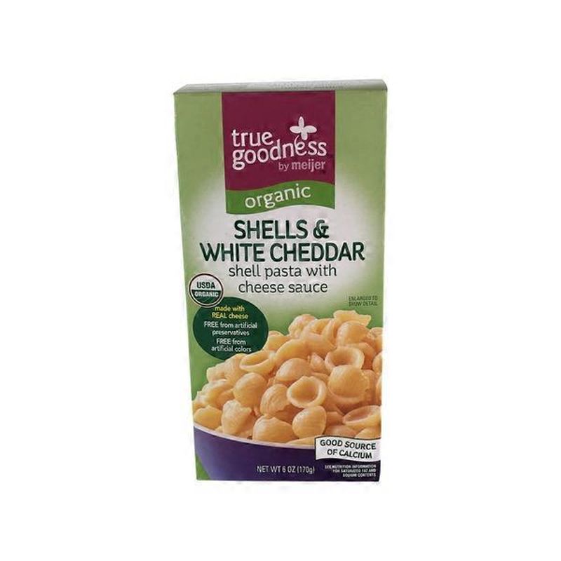 Meijer True Goodness Shells & White Cheddar Organic Pasta With Cheese ...