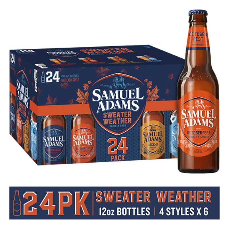 Samuel Adams Sweater Weather Fall Variety Pack Beer (12 fl oz) - Instacart