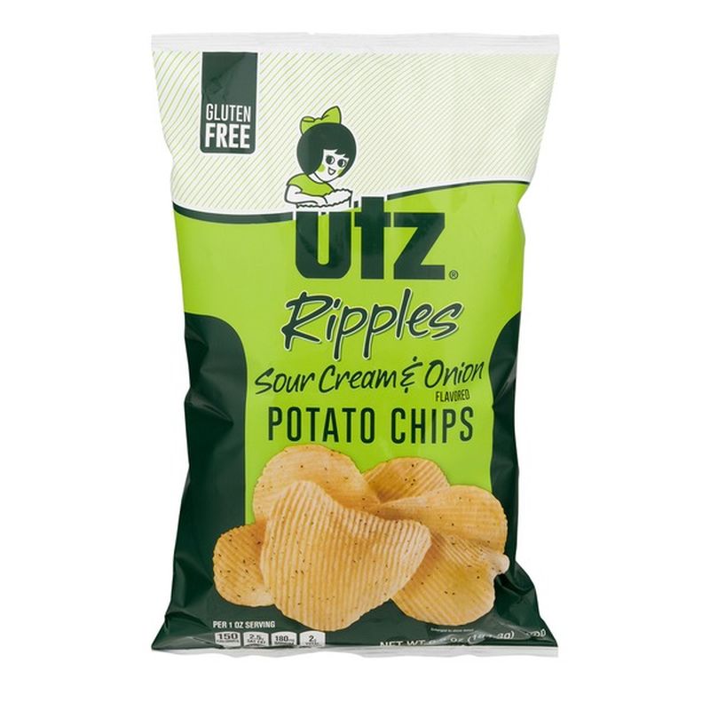 Utz Ripples Potato Chips Sour Cream & Onion (6.5 oz) - Instacart