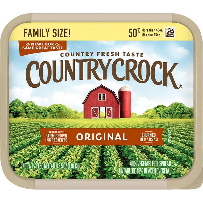 Country Crock Vegetable Oil Spread, Original, Family Size (67.5 oz ...