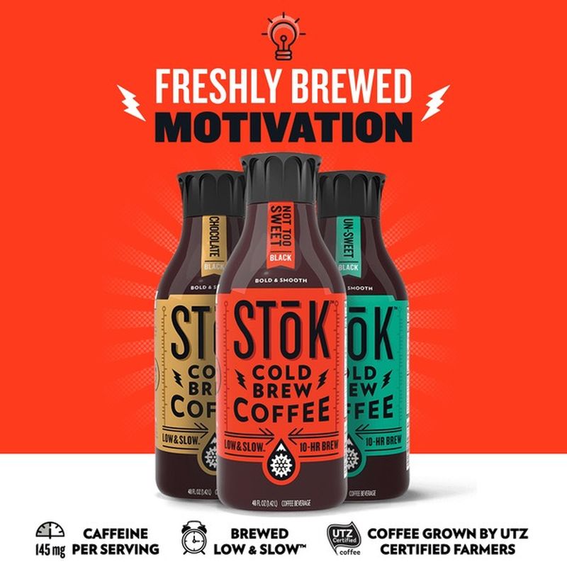 Stok Not Too Sweet Black Cold Brew Coffee (48 fl oz) - Instacart