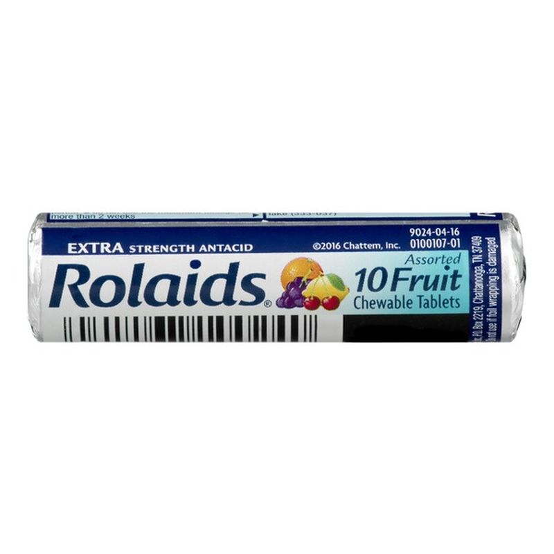 Rolaids Extra Strength Antacid Chewable Tablets Assorted Fruit - 10 CT ...