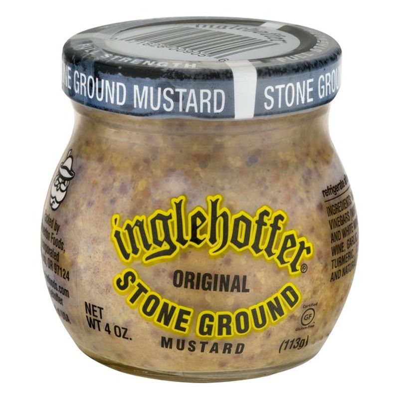 Inglehoffer Mustard, Stone Ground, Original, Full Strength (4 oz ...