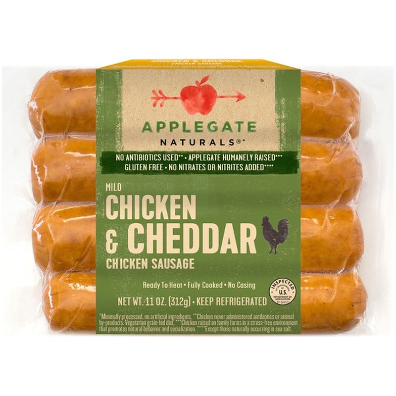 Applegate Natural Mild Chicken & Cheddar Chicken Sausage (11 oz ...