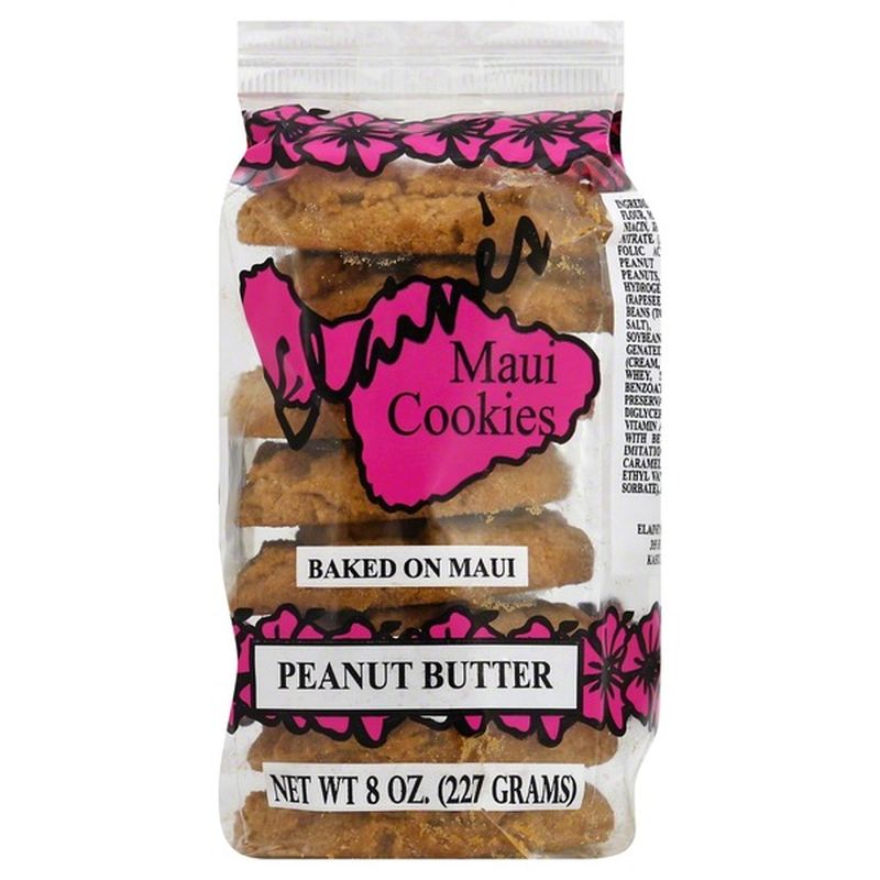Elaines Maui Cookies Cookies, Peanut Butter (8 oz) - Instacart