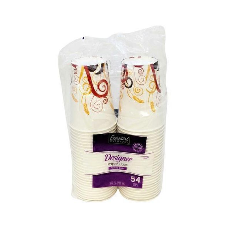 Essential Everyday Paper Cups, Designer (54 ct) - Instacart