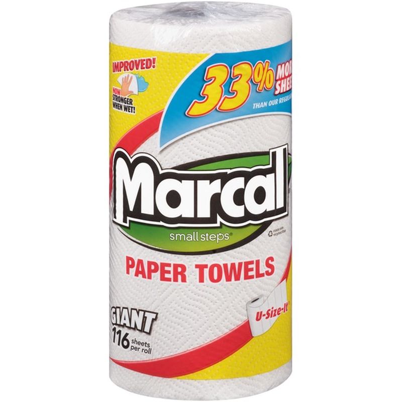 Marcal® Giant 2-Ply U-Size-It 116-Sheet Single Roll Paper Towels (1 ct ...