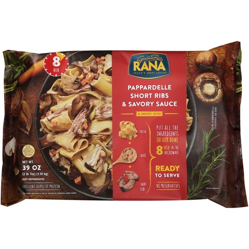 Rana Pappardelle Short Ribs & Savory Sauce Pasta (39 oz) - Instacart