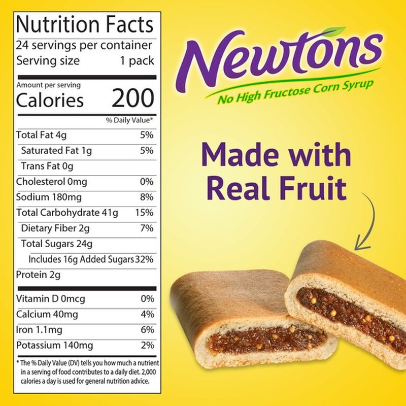 Newtons Fig Fat Free Fruit Chewy Cookies - Snack Packs (2 oz) - Instacart