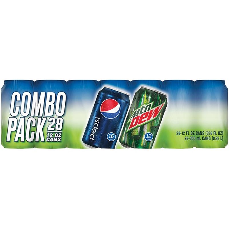Pepsi / Mountain Dew Combo Pack Soda (12 fl oz) - Instacart