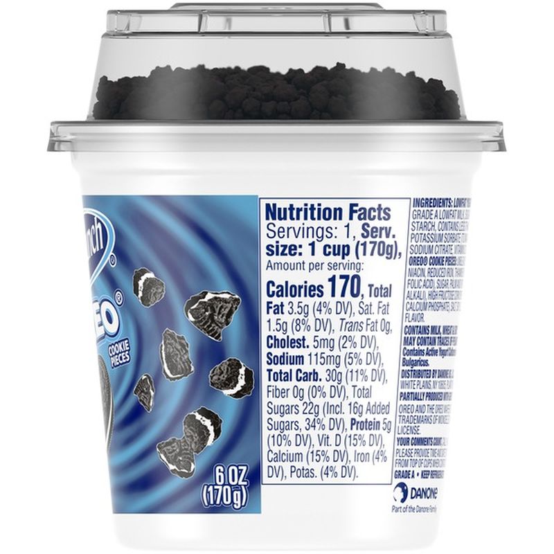 YoCrunch Cookies n Cream Lowfat Yogurt with Oreo Cookie Pieces (6 oz ...
