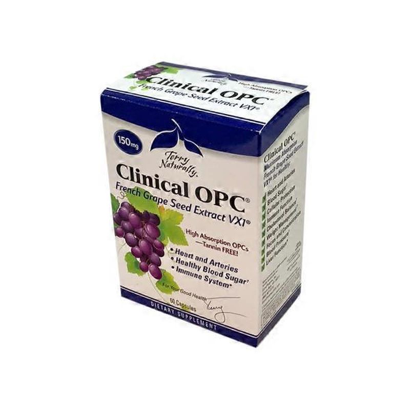 Terry Naturally French Grape Seed Extract Vx1 150 Mg Dietary Supplement ...