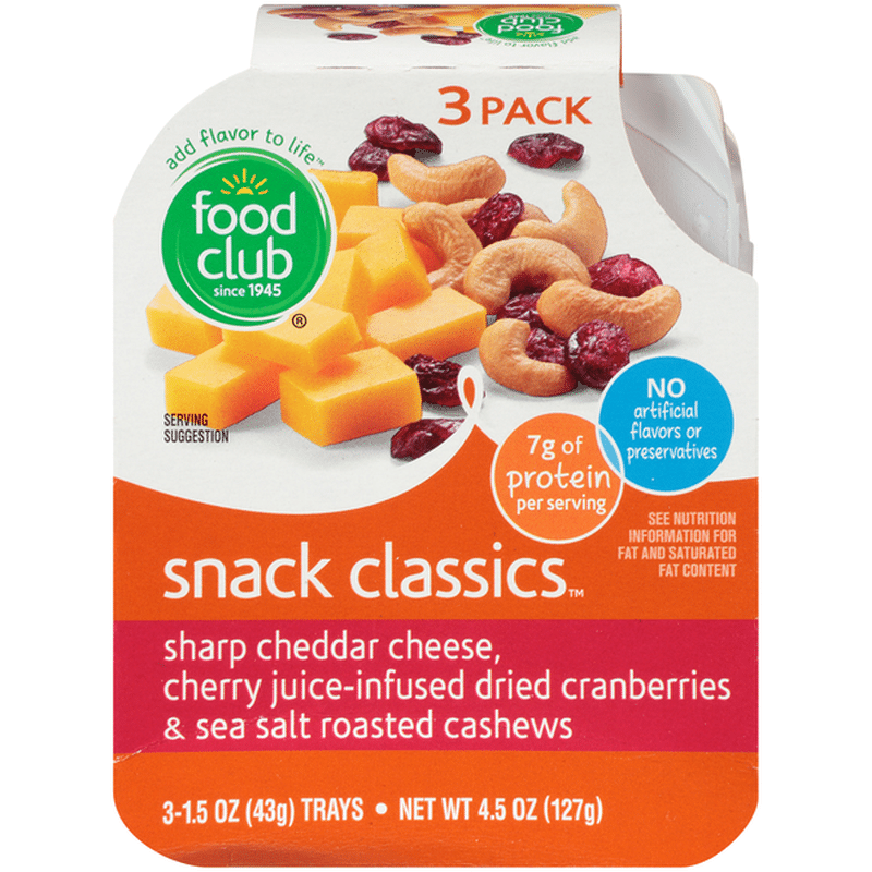 Food Club Snack Classics, Sharp Cheddar Cheese, Cherry Juice-Infused ...