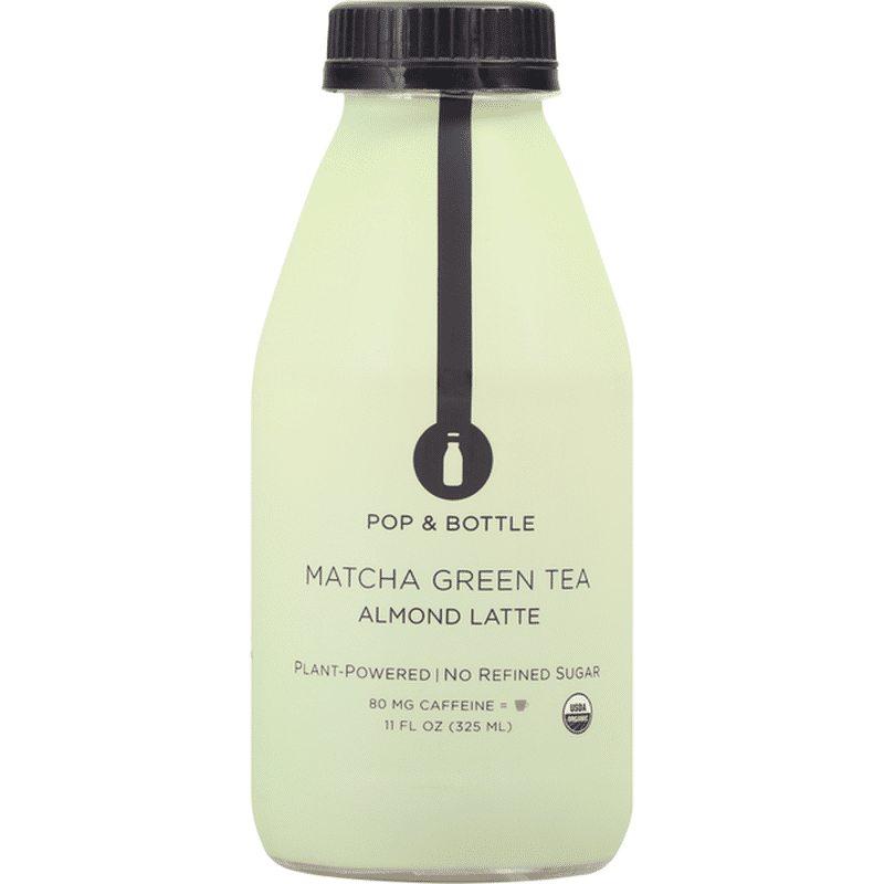 Pop & Bottle Almond Latte, Matcha Green Tea (11 oz) - Instacart