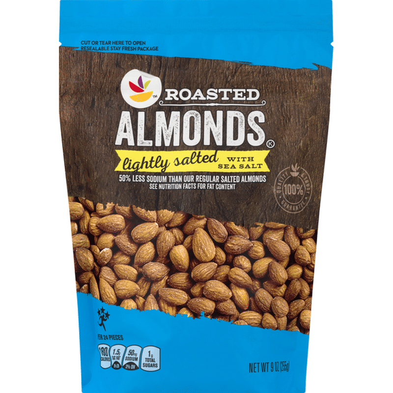 SB Almonds, Roasted, Lightly Salted (9 oz) - Instacart