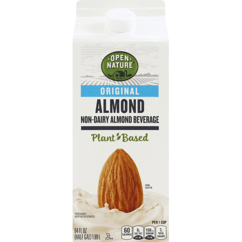 Open Nature Almond Beverage, Non-Dairy, Original (64 oz) - Instacart