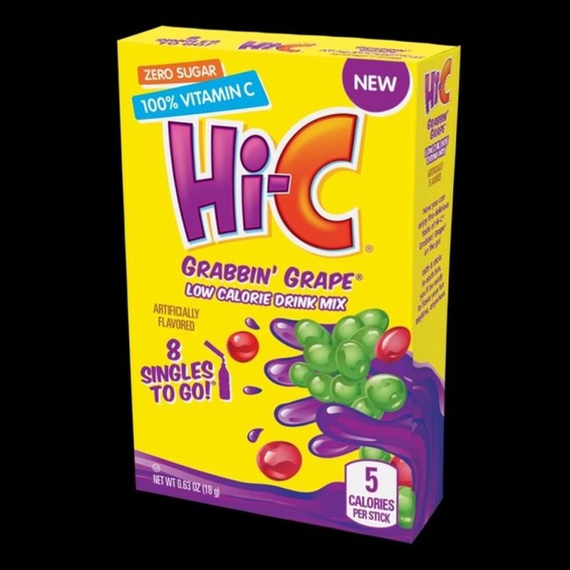 Hi-C Drink Mix, Low Calorie, Grabbin' Grape (8 each) Delivery or Pickup ...