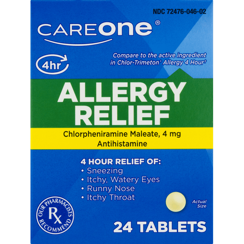 CareOne Allergy Relief, 4 mg, Tablets (24 each) - Instacart