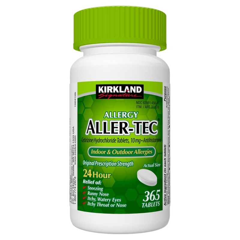 Kirkland Signature Aller-Tec 10 mg Tablets, 365 ct (365 ct) - Instacart