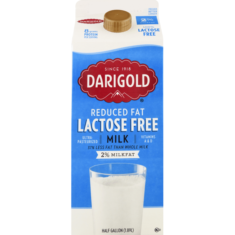 Darigold Lactose Free Reduced Fat Milk (1.89 L) - Instacart