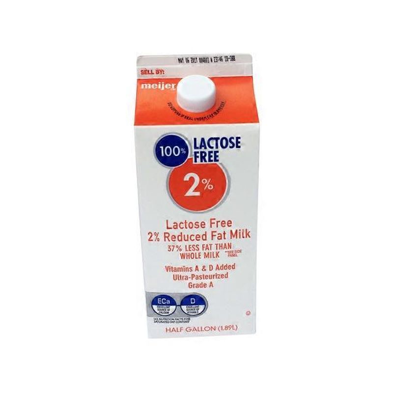 Meijer 2% Reduced Fat Lactose Free Milk (2 gal) - Instacart