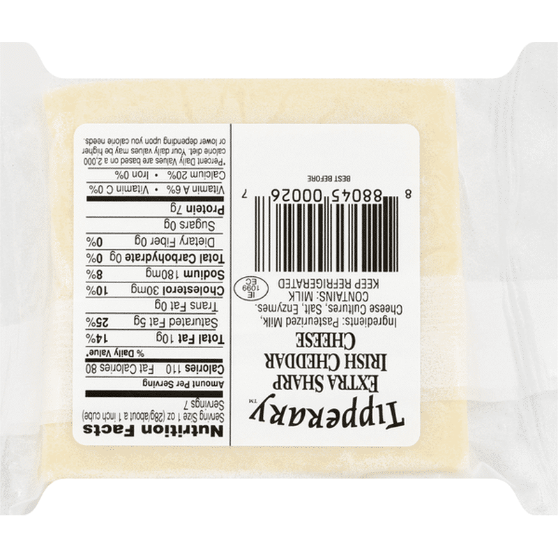 Tipperary Cheese, Irish Cheddar, Extra Sharp (7 oz) - Instacart