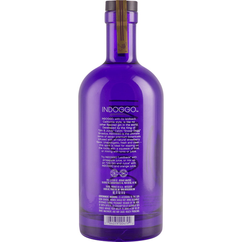 Indoggo Gin, Strawberry Flavored (750 ml) - Instacart