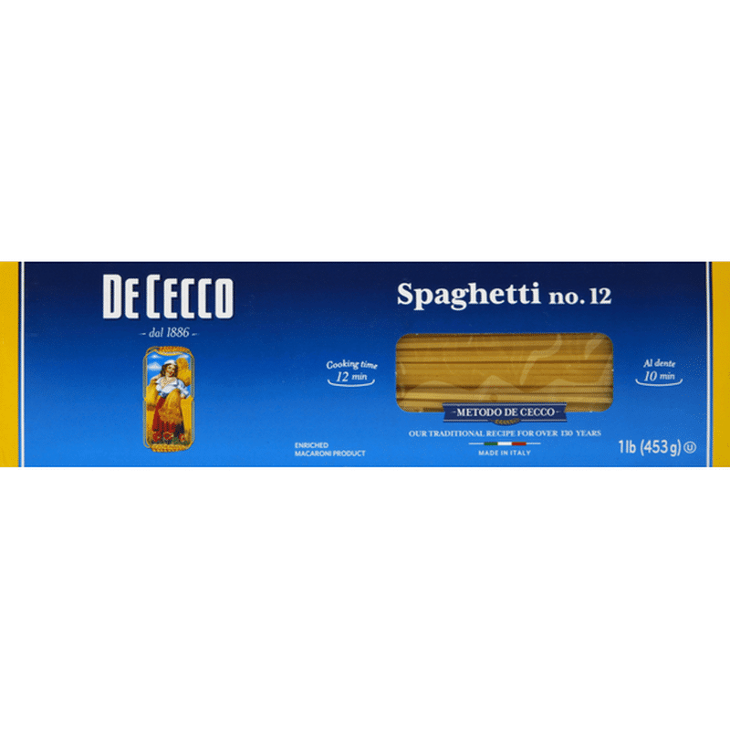 De Cecco Spaghetti, No. 12 (16 oz) - Instacart