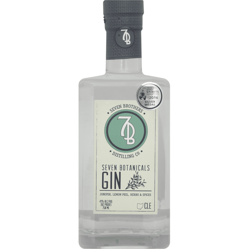 Seven Brothers Gin, Seven Botanicals (750 ml) - Instacart