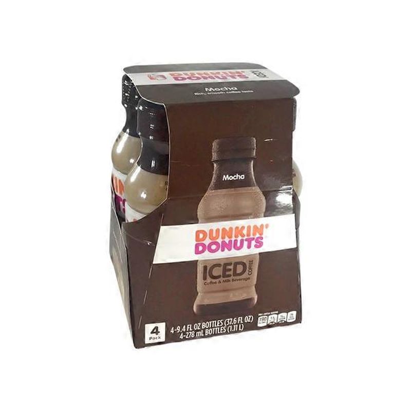 Dunkin' Donuts Mocha Iced Coffee (9.4 fl oz) - Instacart