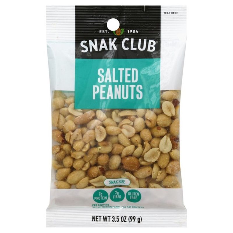 Snak Club Peanuts, Salted, Snak Size (3.5 oz) - Instacart