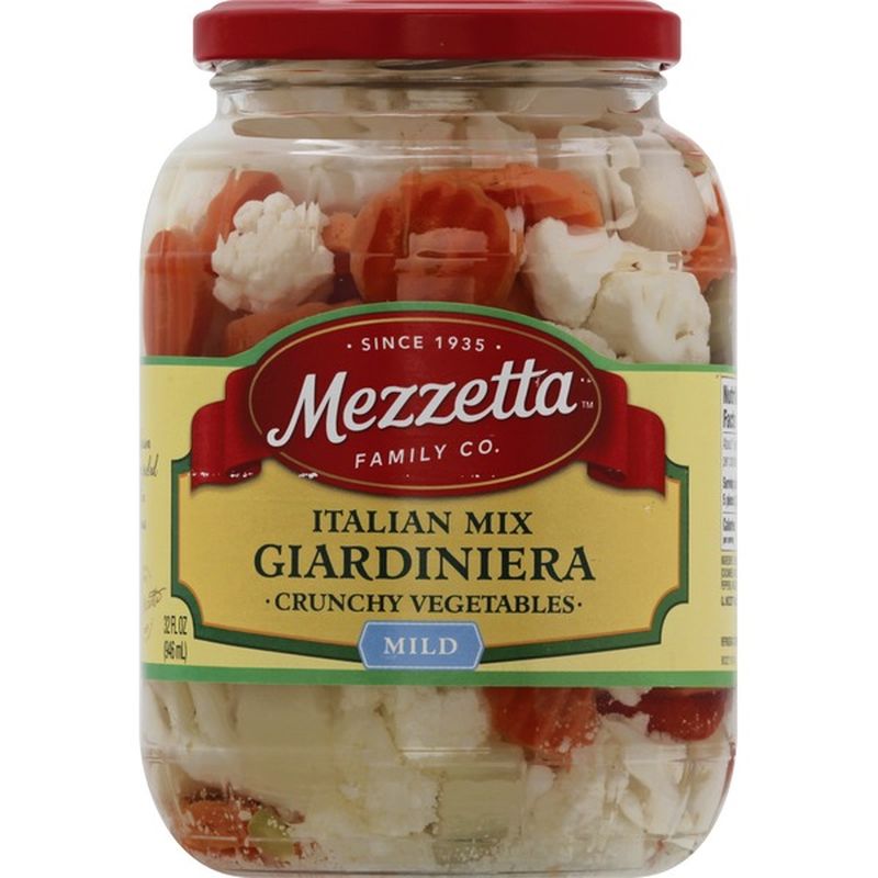 Mezzetta Giardiniera, Crunchy Vegetables, Italian Mix, Mild (32 oz ...