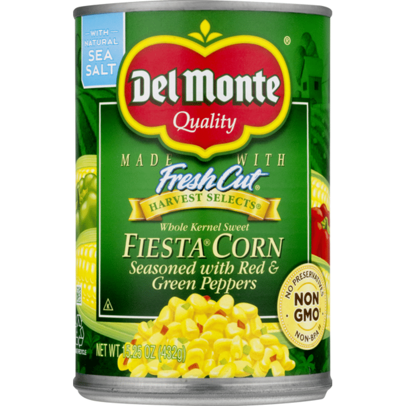 Del Monte Fiesta Corn Seasoned with Red & Green Peppers (15.25 oz ...