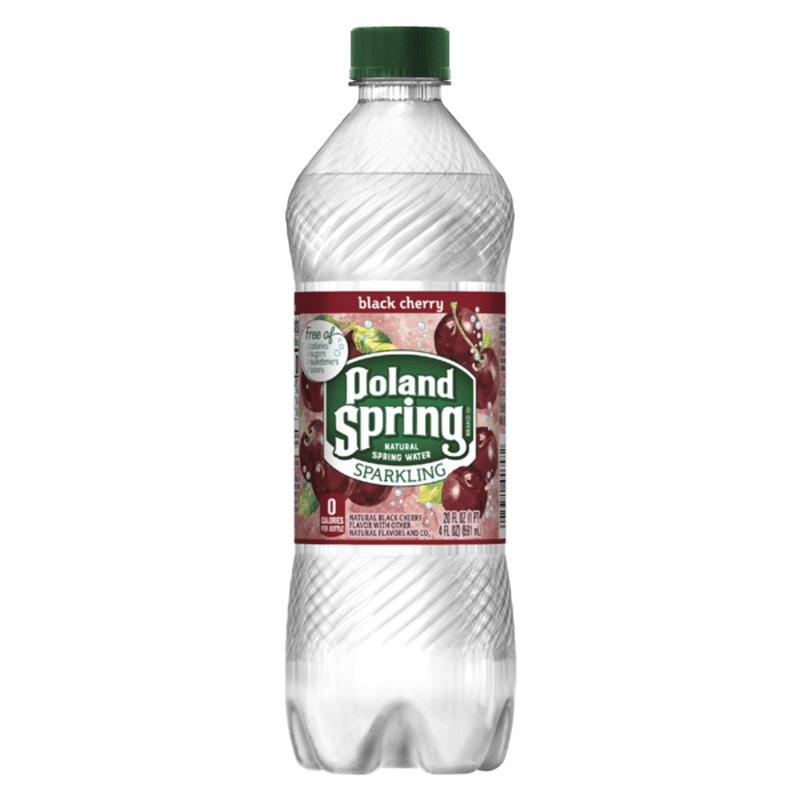 Poland spring Sparkling Water, Black Cherry (20 oz) - Instacart