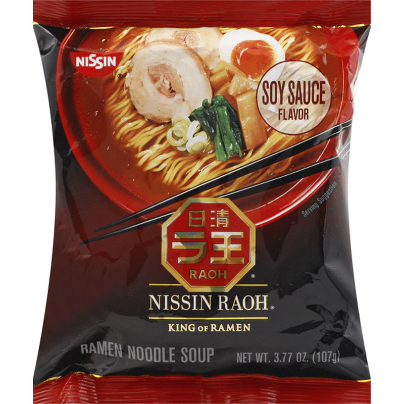 Nissin Raoh Ramen Noodle Soup, Soy Sauce Flavor (3.77 oz) - Instacart