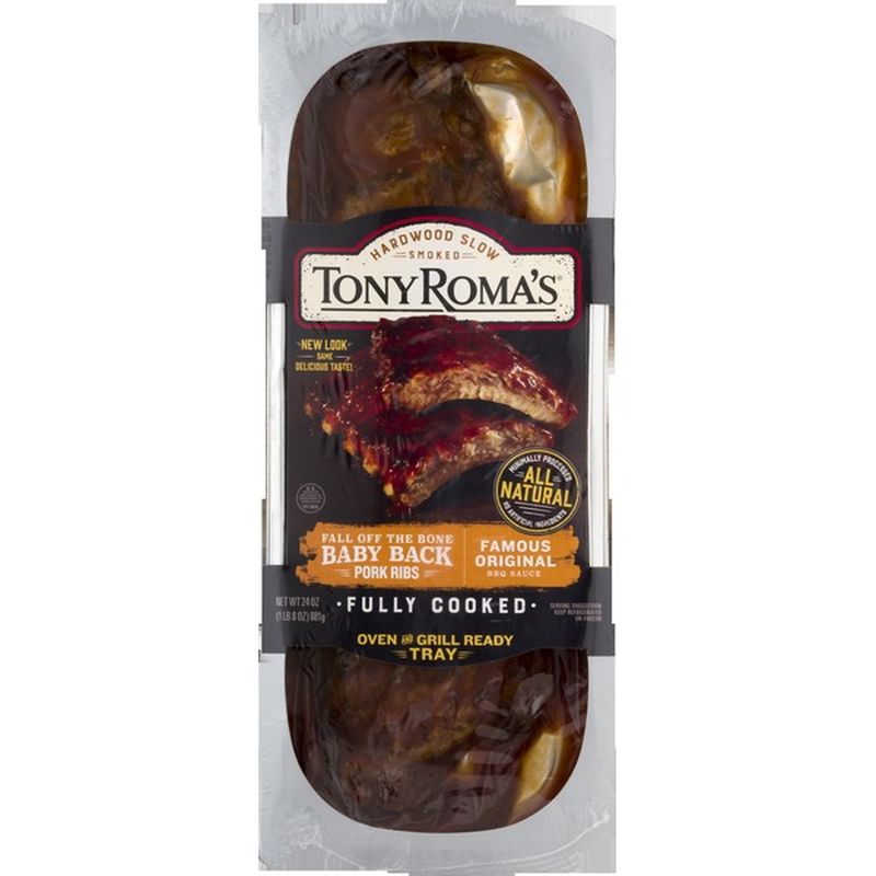 Tony Roma's Pork Ribs, Baby Back (24 fl oz) - Instacart