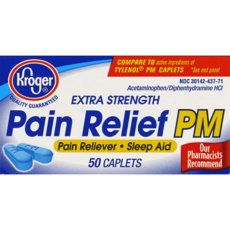 Kroger Pain Relief PM Extra Strength Sleep Aid (50 ct) - Instacart