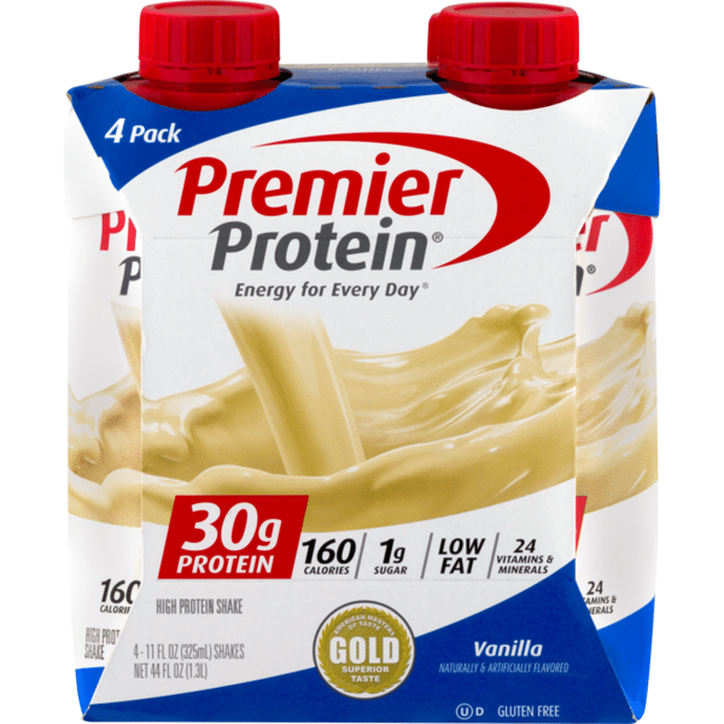 Premier Protein High Protein Shake Vanilla - 4 CT (44 fl oz) - Instacart