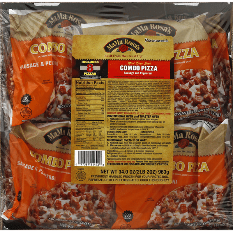 MaMa Rose's Mini Deep Dish Sausage & Pepperoni Pizzas (4.25 oz) - Instacart