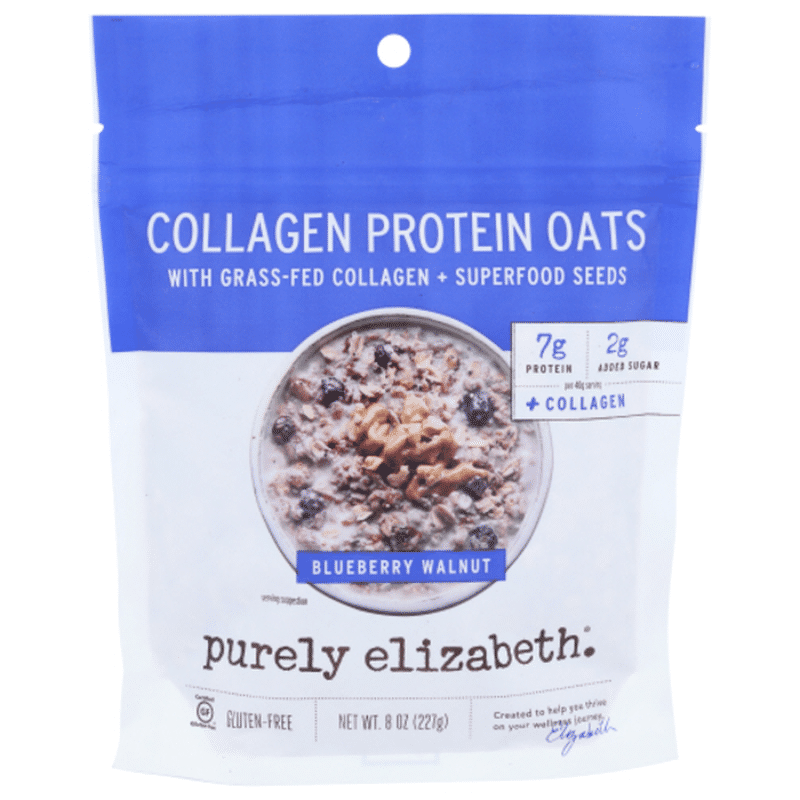 Purely Elizabeth Collagen Protein Oats, Blueberry Walnut (8 oz) - Instacart
